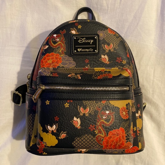 Loungefly | Bags | Loungefly Mushu Black Backpack | Poshmark